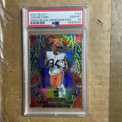 2022 Select Football Jerome Ford Green/black Snakeskin Prizm POP 1 | eBay