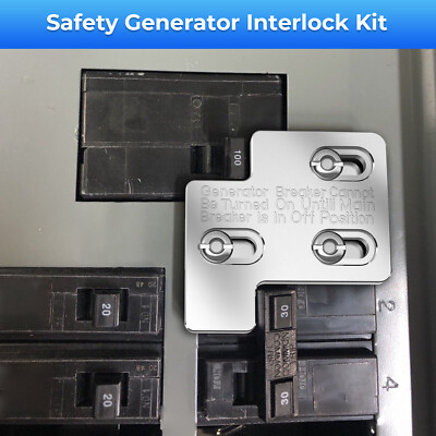 Generator Interlock Kit For 100 Amp Breaker Panel Square D QO Home line ...