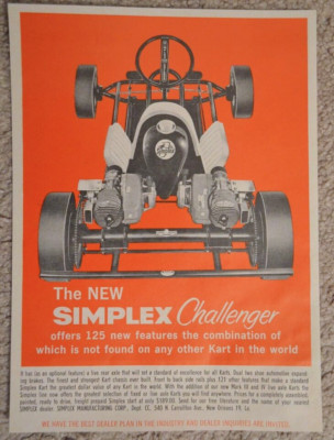 Simplex Challenger Racer Go Kart Ad 2 Engine | eBay