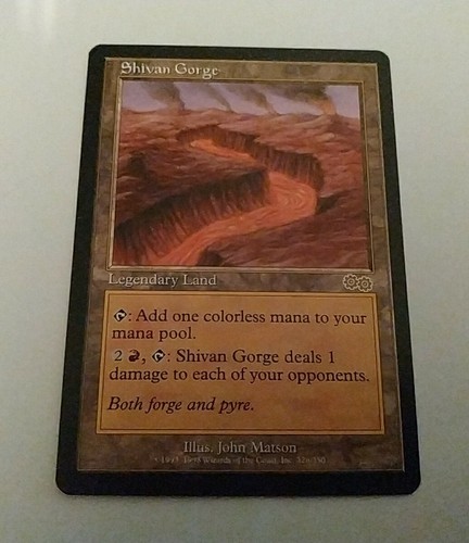 EN/AN SHIVAN GORGE (NM/EX) MTG GORGE DE SHIV MAGIC GATHERING URZA'S ...