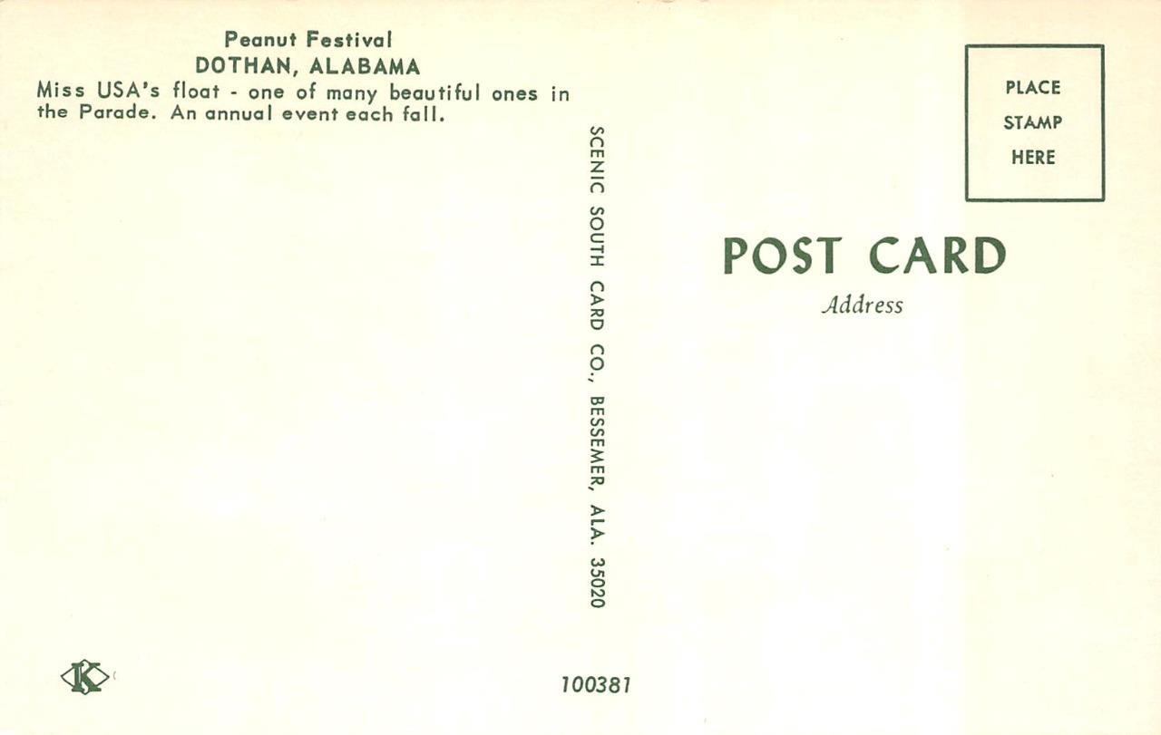 Dothan, AL Alabama PEANUT FESTIVAL Parade~Miss USA Beauty Queen Float ...