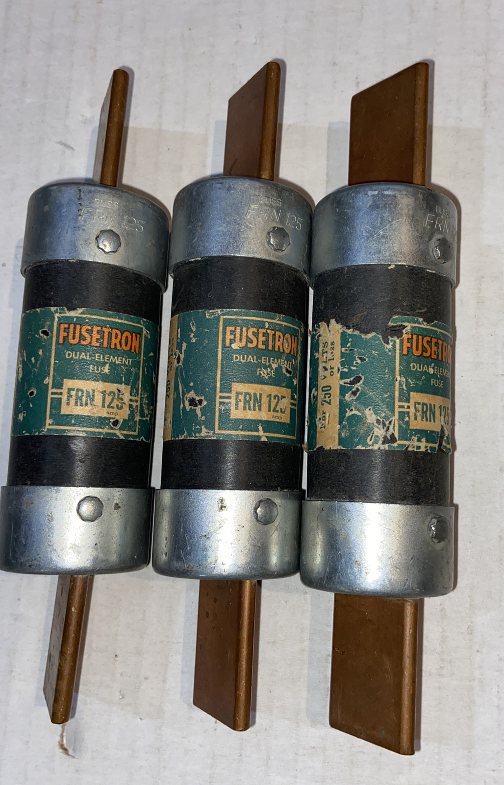 Bussmann Fusetron FRN 125 Dual Element Class K9 Fuse 250 Volt for sale ...