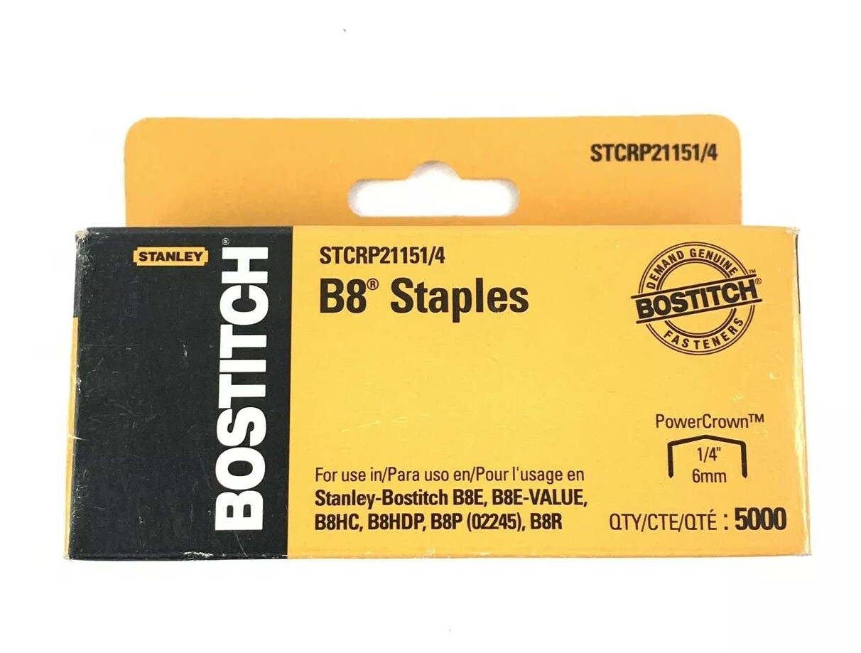 4 Boxes Of Bostitch® B8® PowerCrown™ Premium Staples, 1/4" Size, A Box ...