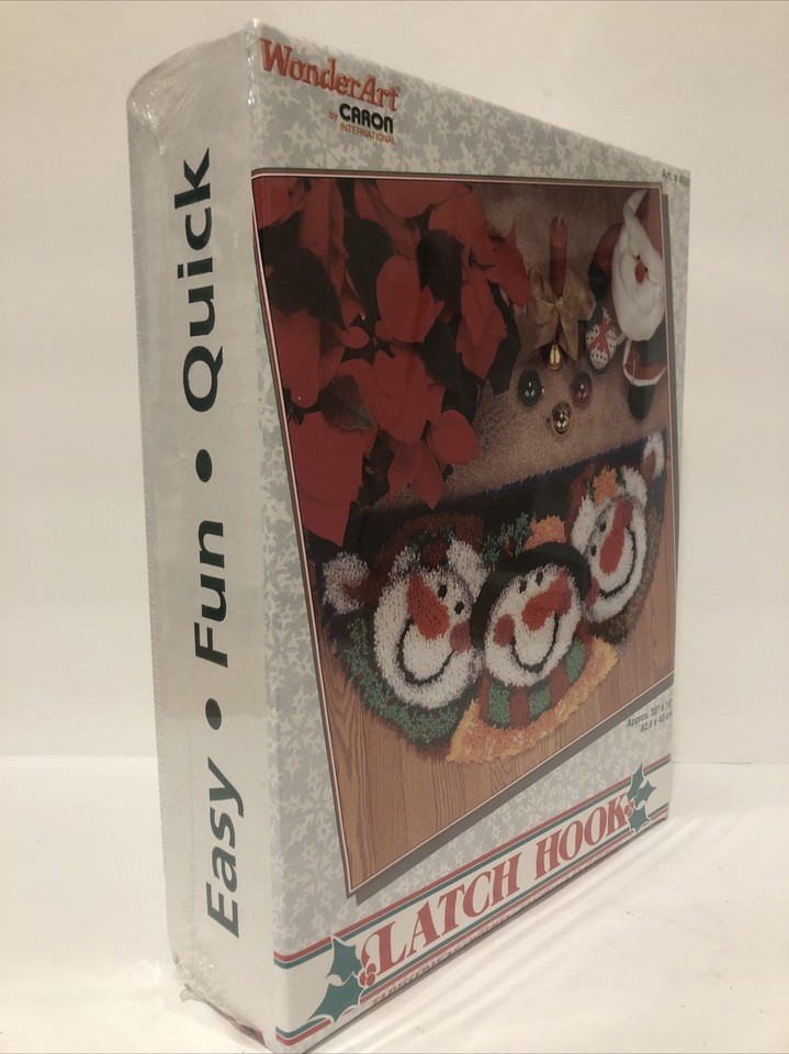 Wonderart Snowmen Latch Hook Kit (33 X 16") FACTORY SEALED | eBay