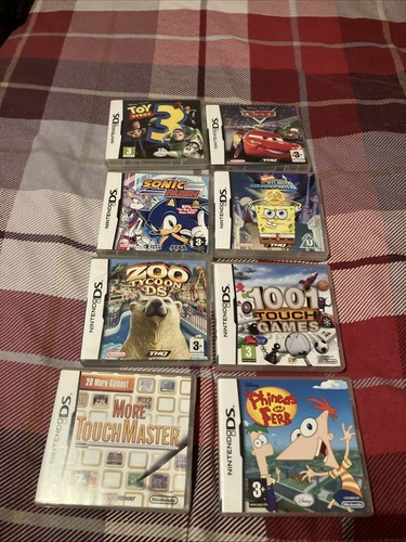Nintendo DS Games Bundle SpongeBob Sonic Toy Story 3 Cars Zoo Tycoon ...