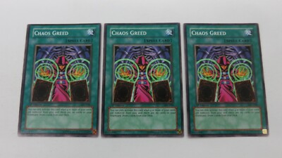 3x CHAOS GREED SPELL CARD 1ST EDITION IOC-038 COMMON YUGIOH NM | eBay