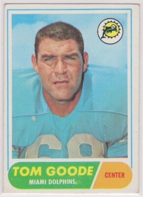 1968 TOM GOODE - Topps Football Card # 92 - MIAMI DOLPHINS | eBay