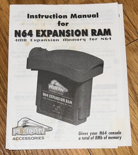 Pelican Nintendo 64 RAM Expansion Pak Memory Manual Only | eBay