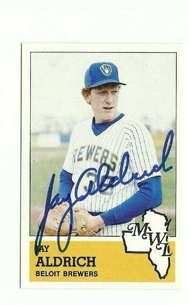 Jay Aldrich 1983 Fritsch Beloit Brewers autographed auto signed card | eBay