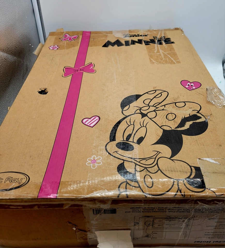 Disney Minnie Mouse Doll House Bowtel Sweet Hotel in Box with Figures ...