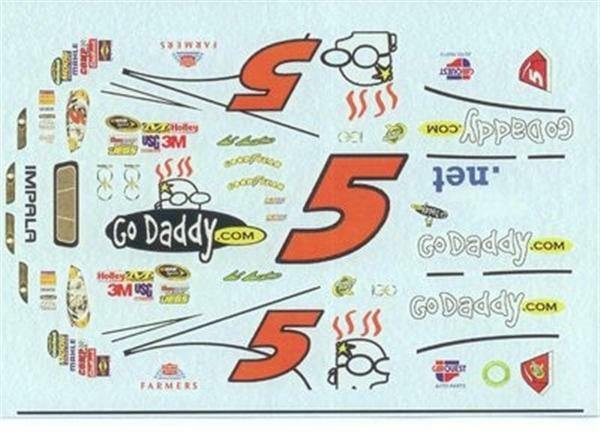 Winscals #5 Go Daddy.com Chevrolet 100 Years 2011-Mark Martin Nascar ...
