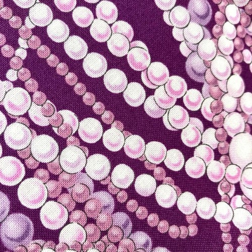 Alexander Henry Daisy’s Pearls Fabric 2003 Purple Pearl Print 110×83cm ...