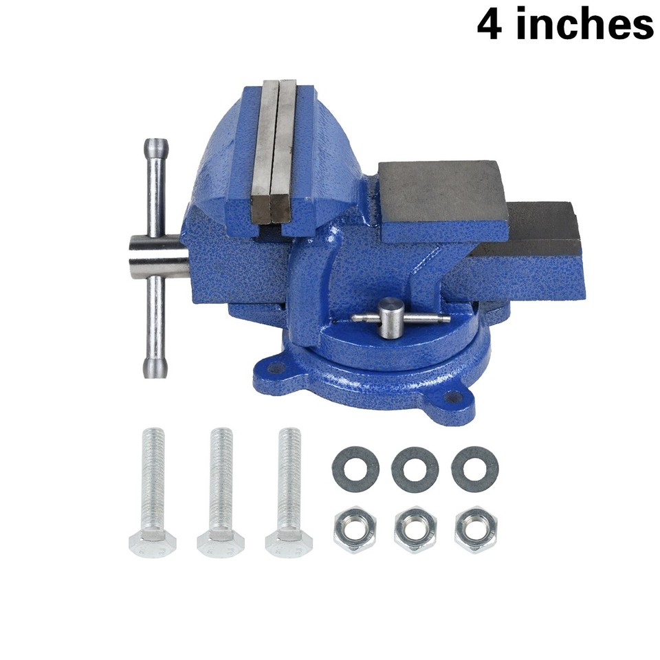 4-6" Heavy Duty Clamp-On Vise 360° Swivel Base Portable Table Bench ...