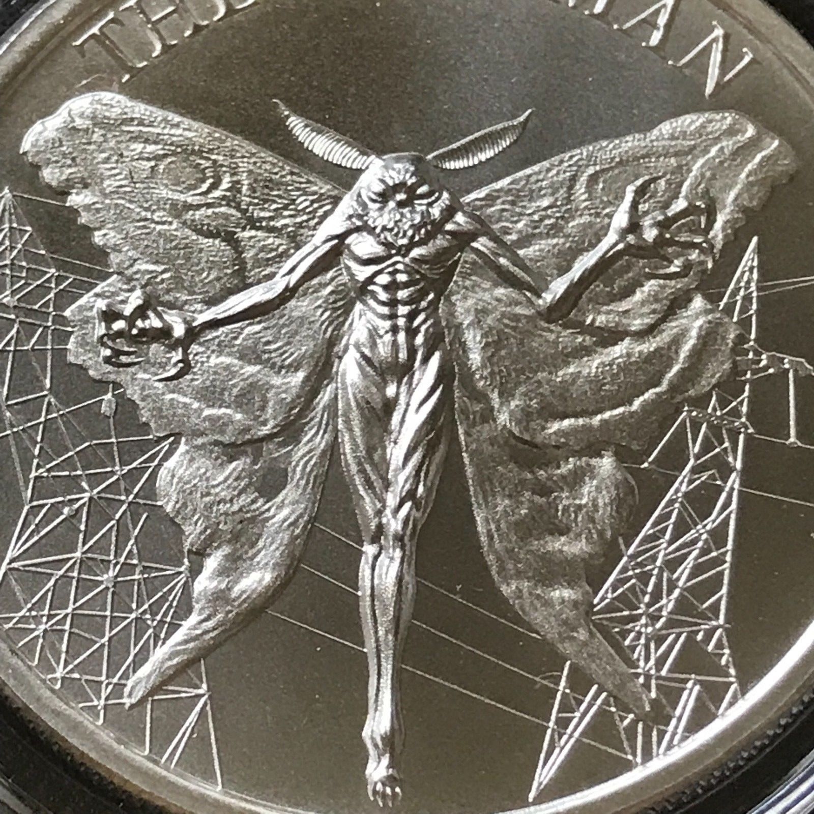 The Mothman 1 oz .999 silver Coin West Virginia Folklore Godzilla ...
