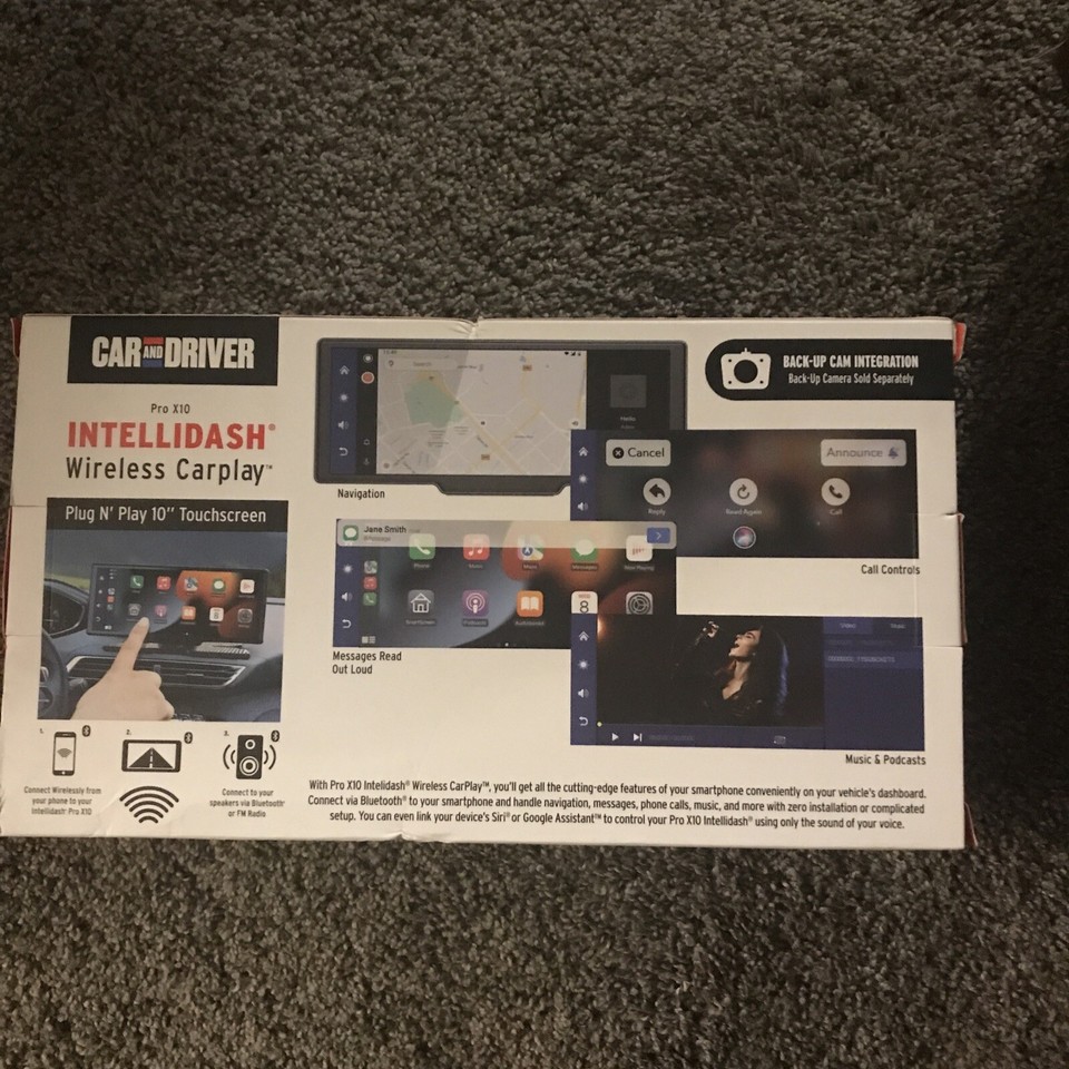 Car & Driver Pro X10 Plug N Play 10" Touchscreen Intellidash Wireless ...