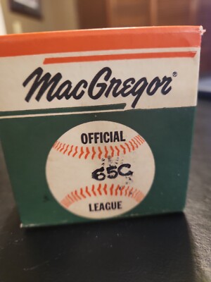VINTAGE MACGREGOR OFFICIAL LEAGUE BASEBALL UNOPENED BOX 65C -Sealed | eBay
