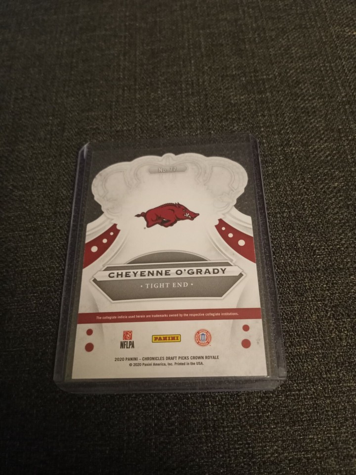 Cheyenne O'Grady 2020 Panini Chronicles Crown Royale RC #77 Arkansas ...