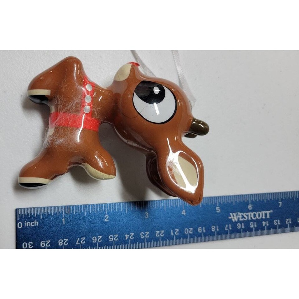 Vtg Rudolph the Red Nose Flying Reindeer Hallmark Character Decoupage ...