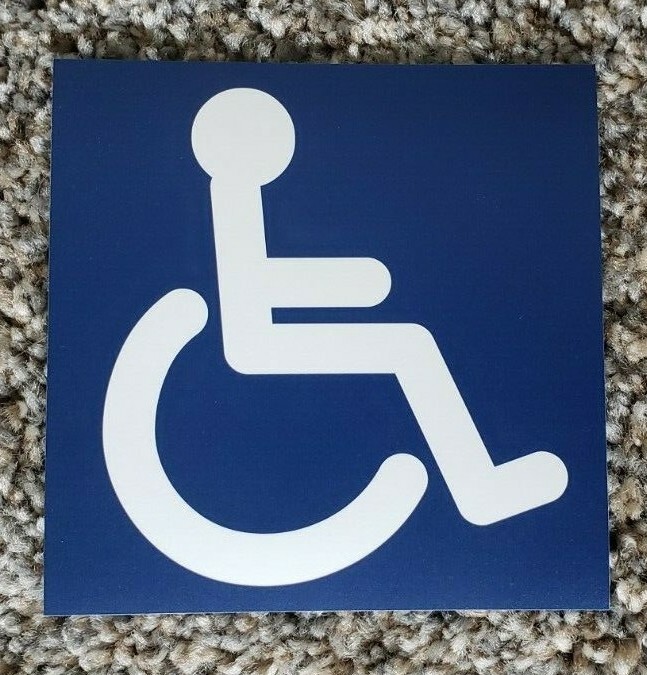 HANDICAP STICKER SIGN **Choose your size** Adhesive Vinyl MADE IN USA ...