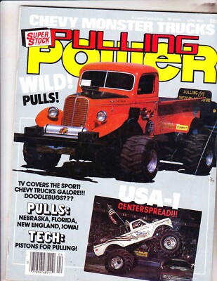 PULLING POWER Magazine---APRIL 1985----RACING MONSTER TRUCKS TRACTORS ...