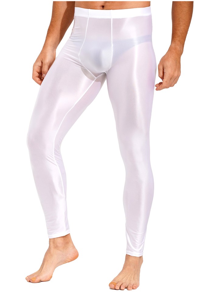 DE Herren Glänzende Leggings Sexy ÖL-Glanz Strumpfhosen Pantyhose Mit ...