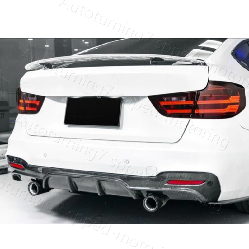 REAL Carbon Fiber Rear Diffuser Bumper Lip For 14-18 BMW 3 series GT ...