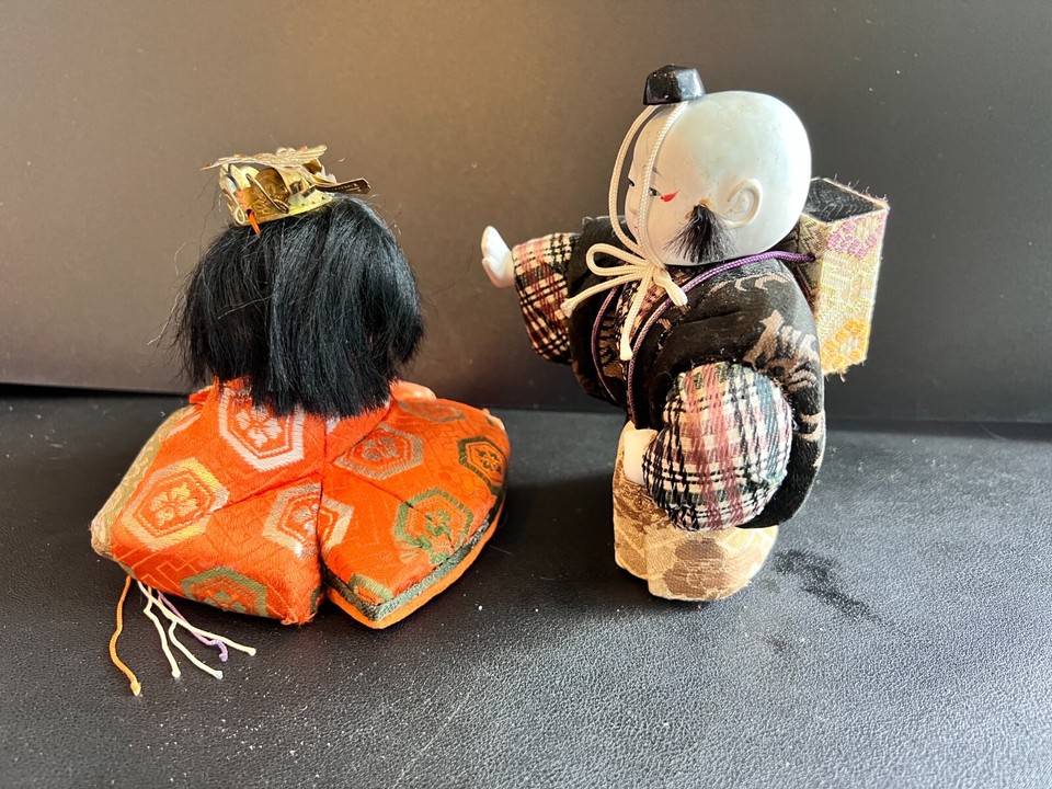 JAPANESE SILK UCHIKAKE WEDDING KIMONO and NETSUKE with Additional Items ...