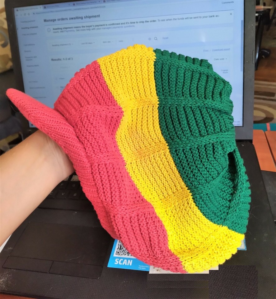 M L Hat Dreadlock Rasta Visor Cap Rastafari Jamaica Tam Marley Roots Tam Crown | eBay