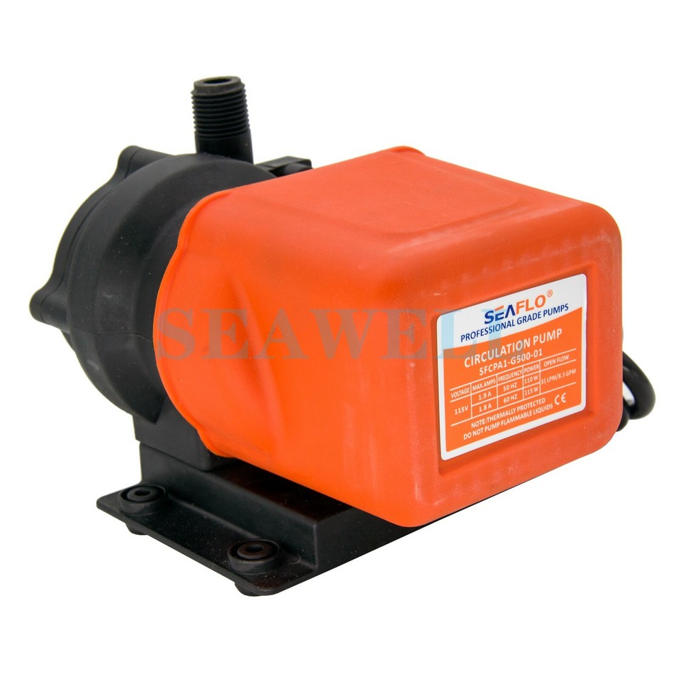 SEAFLO 500 GPH Air Conditioning Pump Marine Seawater Circulation AC ...