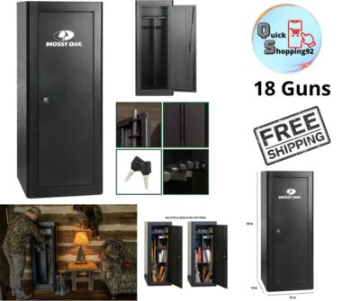 Gun Cabinet Safe Storage Security Vault Steel Firearms-Rifles Proof ...