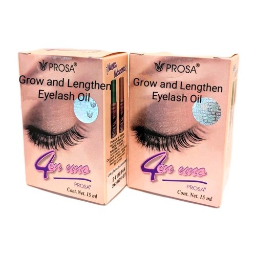 2PACK! PROSA 4 en 1 PARA ALARGAR TUS PESTAÑAS 0.5fl Oz, Oil For Eyelash ...