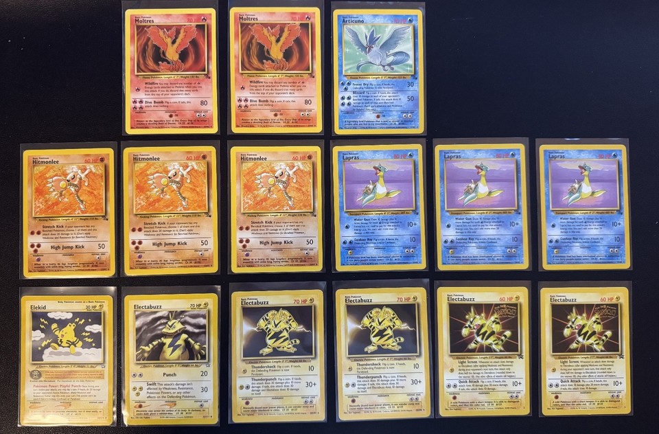 VINTAGE Pokemon TCG WOTC 109 Card Lot 1999 Base Set and Others LP/MP ...