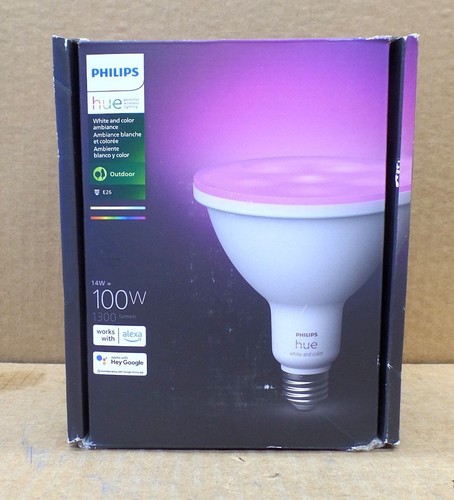 PHILIPS 577262 HUE 100W EQUIV PAR38 SMART WATERPROOF COLOR CHANGING ...