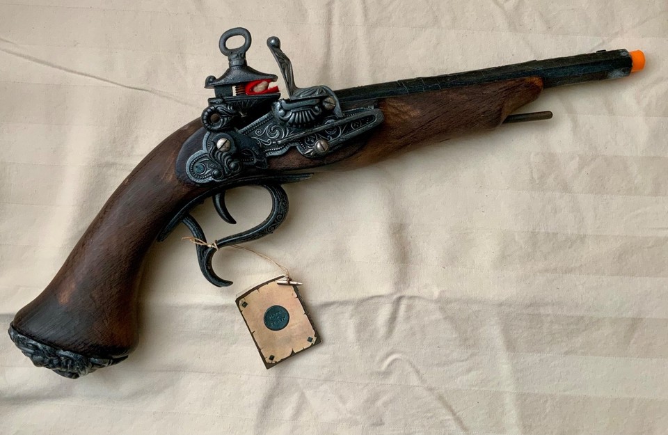 Vintage Reproduction Flintlock Pistol - Pirate/Neptune(?)Handle - Made ...