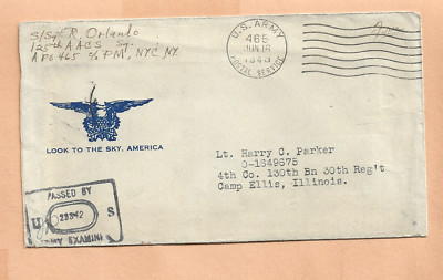 WORLD WAR II MILITARY MAIL APO 465 1945 CENSORED 125th AACS SQ | eBay UK