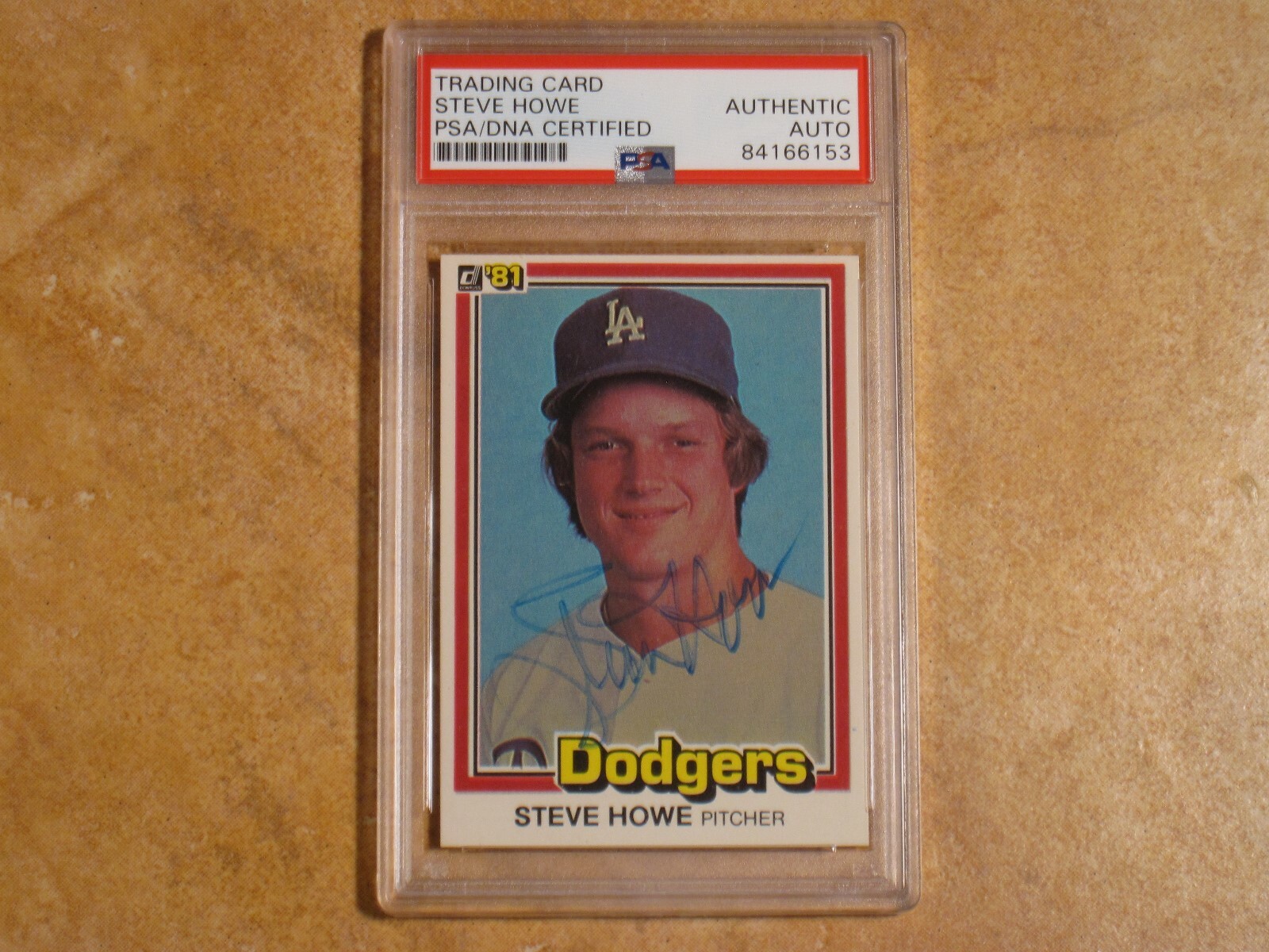 STEVE HOWE 1981 DONRUSS SIGNED AUTOGRAPHED ROOKIE CARD #511 LA DODGERS ...