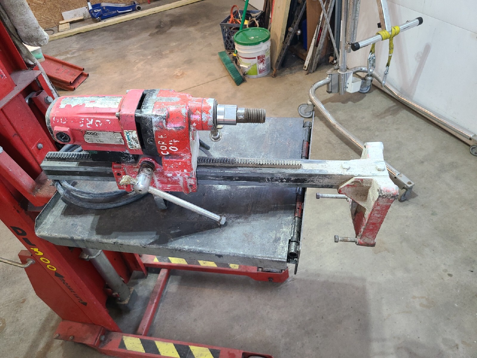 RIDGID RB-206 CORE DRILL RIG with VACUUM STAND HILTI DIAMOND MILWAUKEE ...