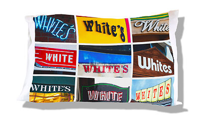 WHITE Personalized Pillowcase featuring the name in photos of actual ...