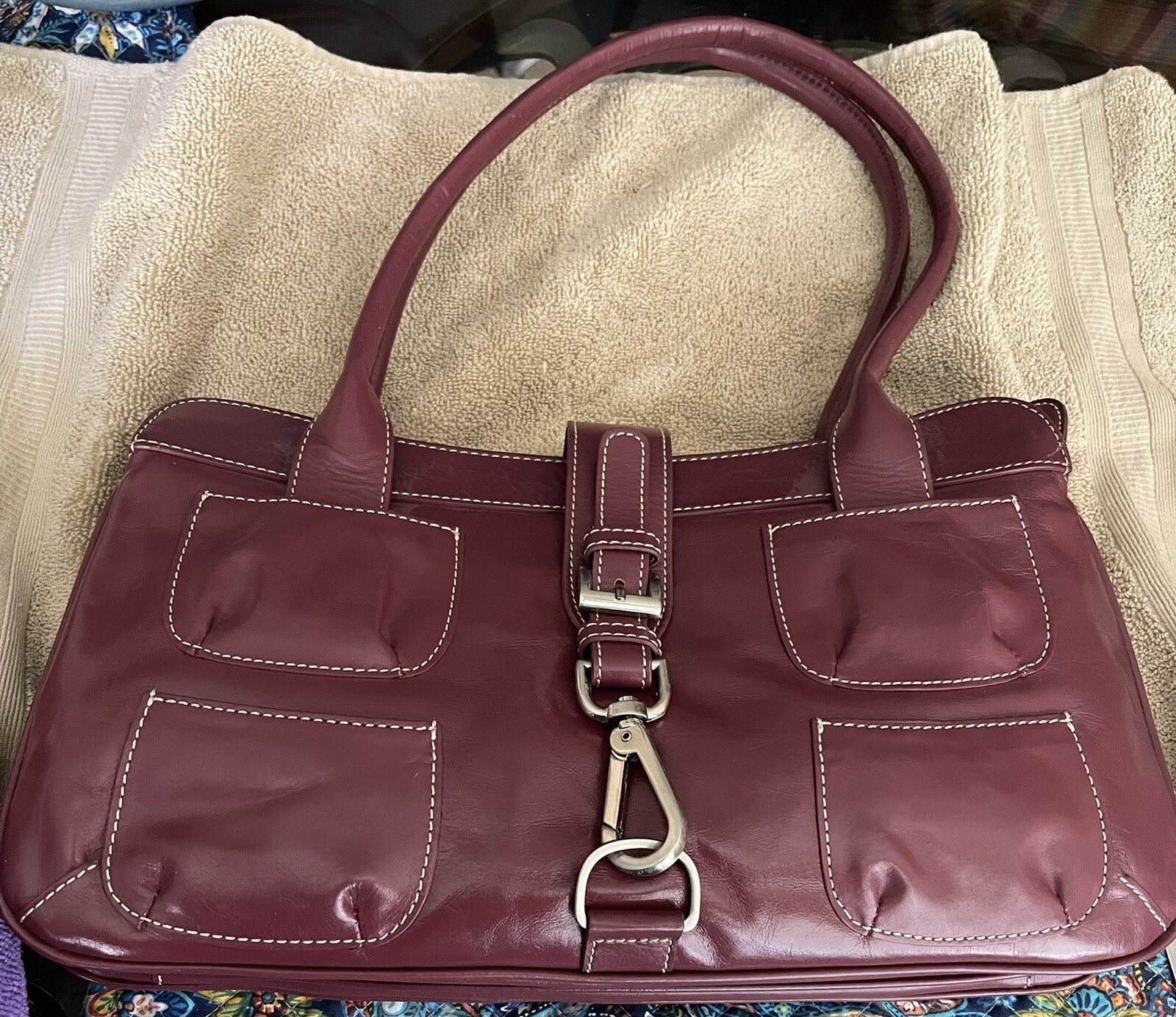 Hype Double Shoulder Straps; Very Soft Genuine Leather Handbag, Vintage ...