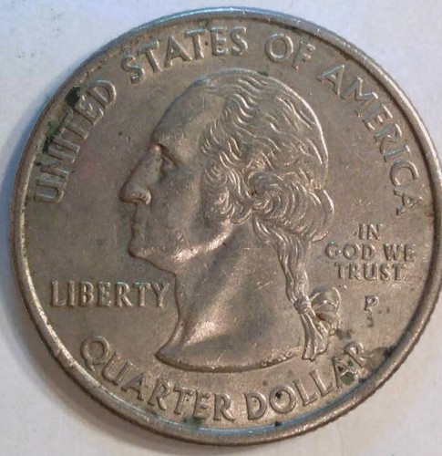 2008 P Arizona Quarter EXTRA CACTUS LEAF die chip over initials ...
