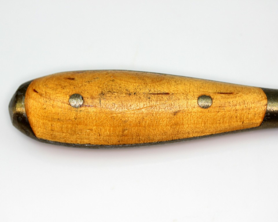 VTG IRWIN SQUARE SHANK WOOD GRIP PERFECT HANDLE SCREWDRIVER 1/2" TIP ...