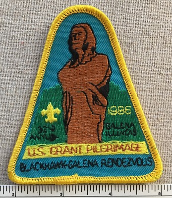 1986 US GRANT PILGRIMAGE Boy Scout Rendezvous PATCH Galena Blackhawk ...