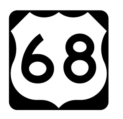 US Route 68 Sticker R1928 Highway Sign Road Sign | eBay
