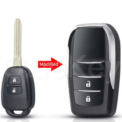 2B Fit For Toyota Rav4 Yaris Hiace Van Modify Flip Remote Key Shell ...