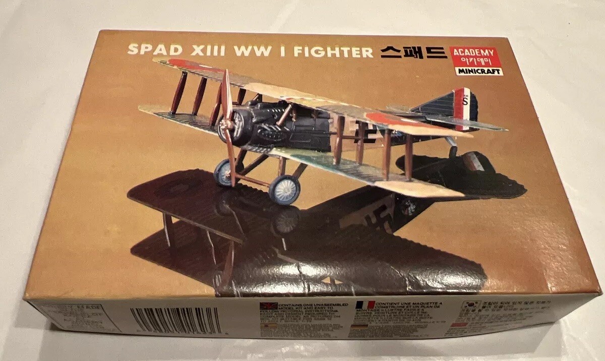 Academy Minicraft SPAD XIII WWI FIGHTER Biplane 1:72 Scale Model Kit ...
