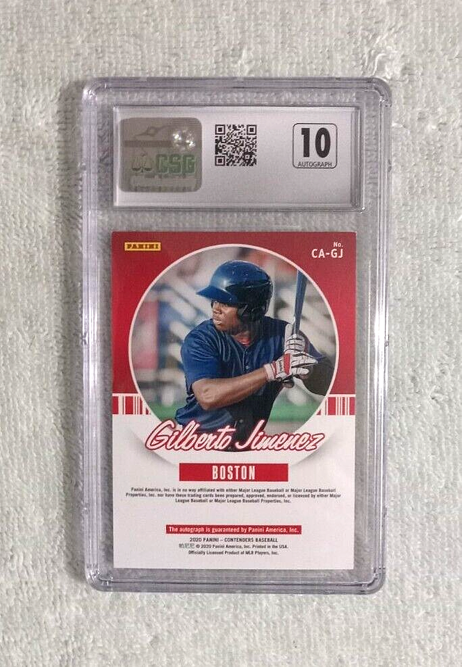 2020 Panini Contenders Gilberto Jimenez Auto Autograph ~ CSG 9 Mint 10 ...