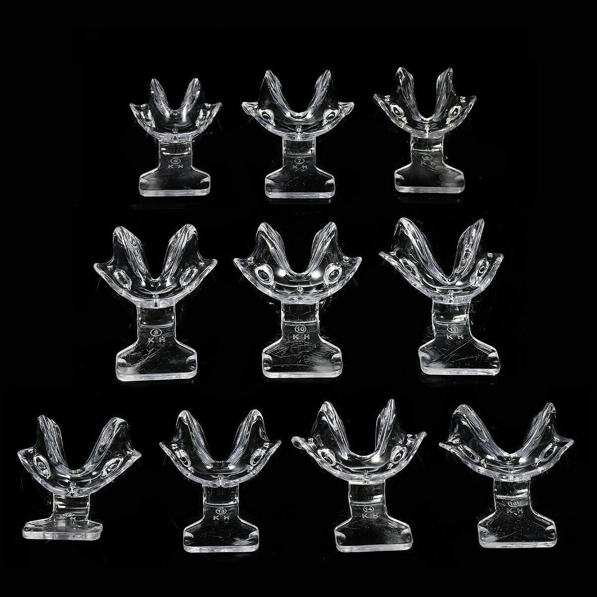 18Pcs FCB Dental Edentulous Jaw Impression Trays Old Aged Frame Cut ...