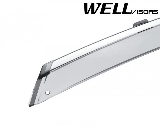 WELLVisors For 18-Up Volvo XC60 CHROME TRIM Side Window Visors Rain ...