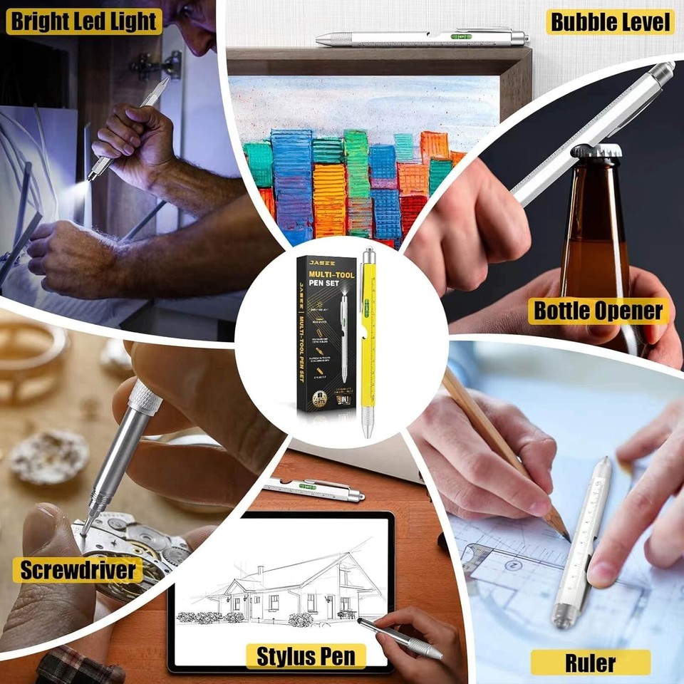 9 in 1 Multitool Tech Tool Pen Construction Gadgets Ballpoint Pen ...
