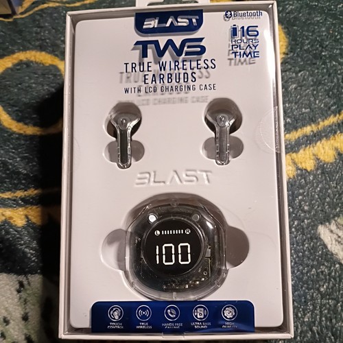 🔥Blast TW5 True Wireless Earbuds with LCD Charging Case & (16 hours ...